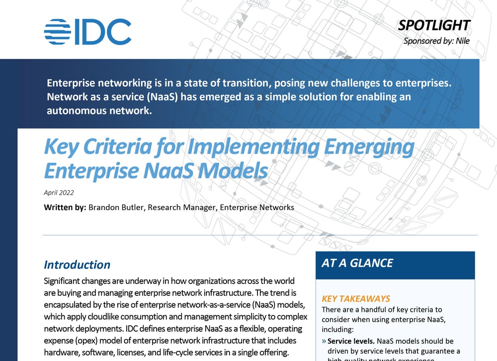 PPC - IDC's Key Considerations for NaaS Solutions