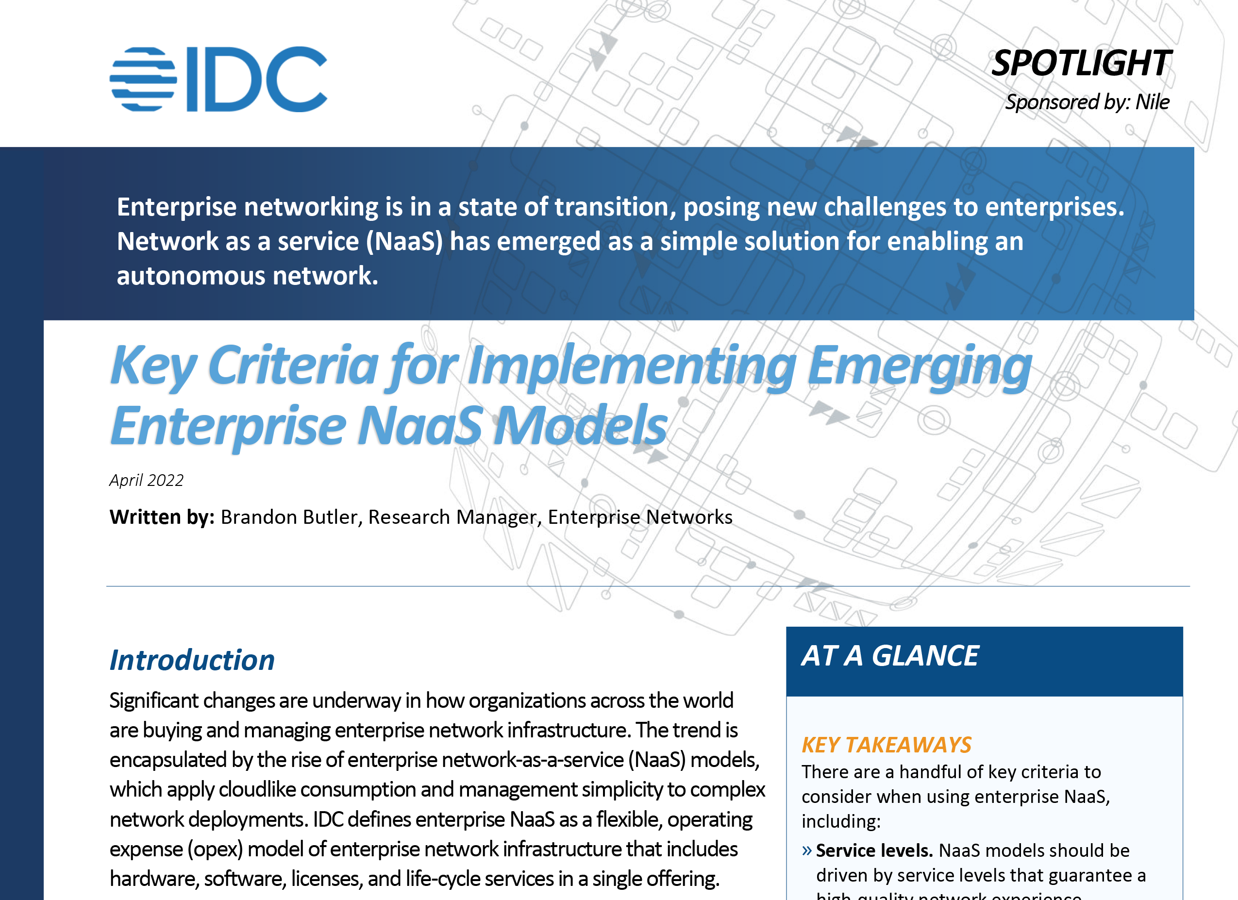 PPC - IDC's Key Considerations for NaaS Solutions